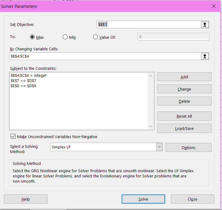Revenue $2,580Set Objective: To: Max Min Value Of: By | Chegg.com