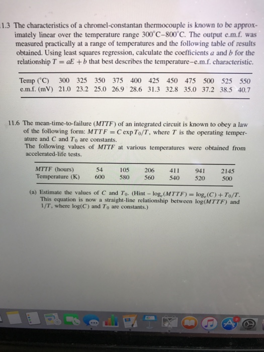 Solved The characteristics of a chromel-constantan | Chegg.com