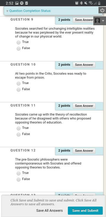2:52 PO o c csu.blackboard.com/webapp 0 Question | Chegg.com
