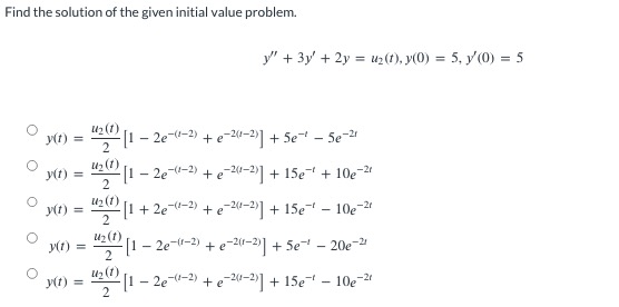 Solved Find the solution of the given initial value problem. | Chegg.com