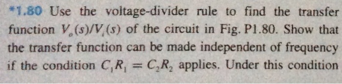 1.80 Use the voltage-divider rule to find the | Chegg.com