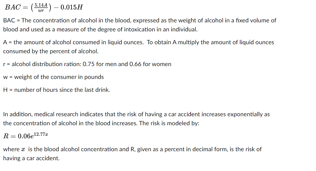 Solved BAC=(wr5.14A)−0.015H BAC= The concentration of | Chegg.com