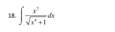 Solved 18. =dx x* +1 | Chegg.com
