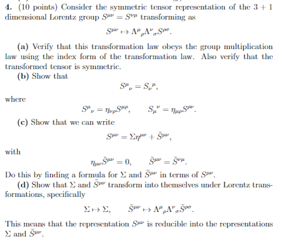 Solved 4. (10 points) Consider the symmetric tensor | Chegg.com