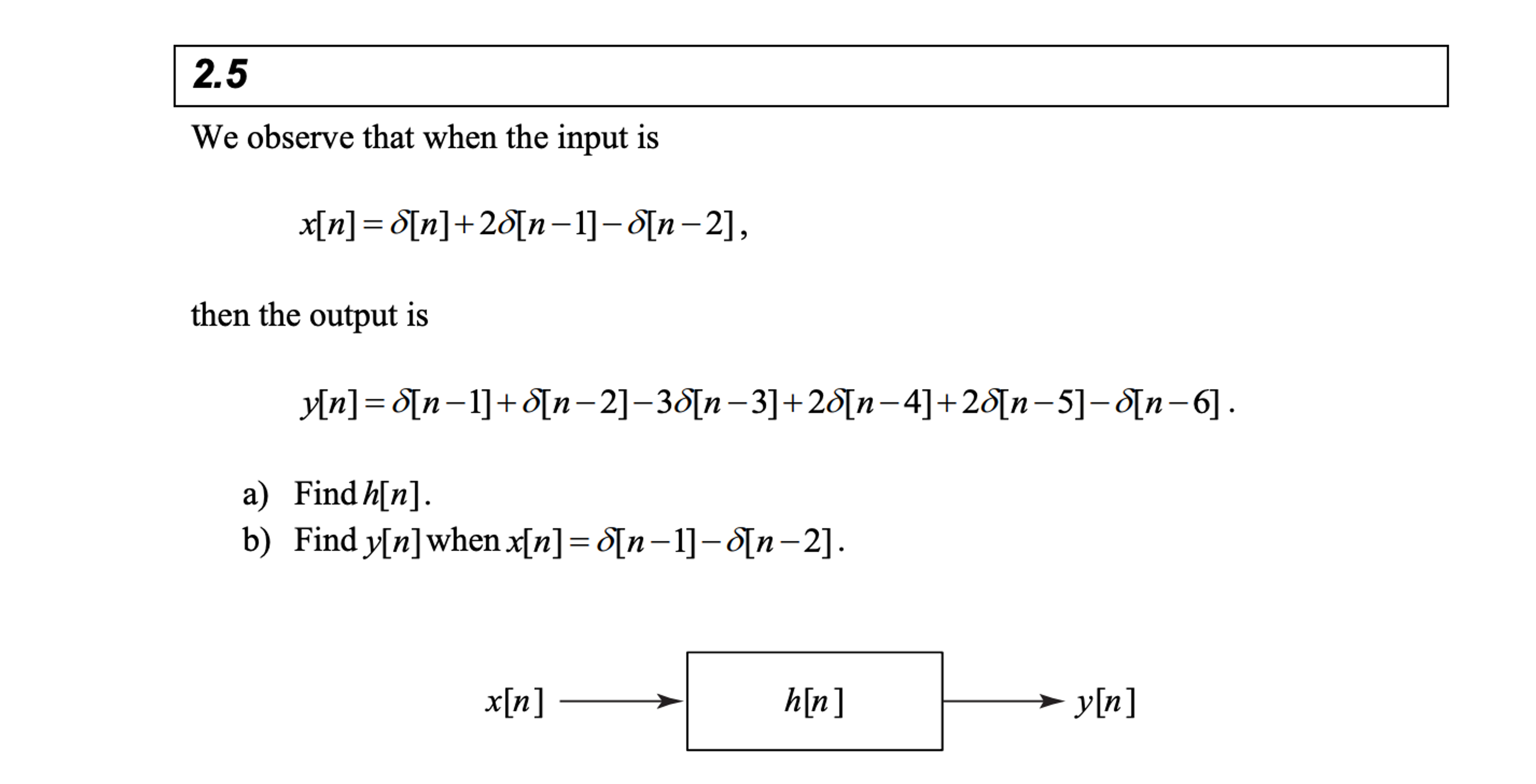 Solved Solve this problem using deconvolution long division | Chegg.com