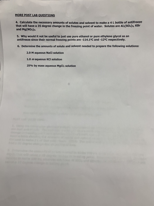 Solved Part II: Colligative properties Boiling point | Chegg.com
