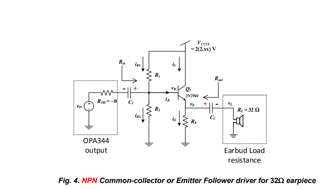 Fig. 4. NPN Common-collector or Emitter Follower | Chegg.com