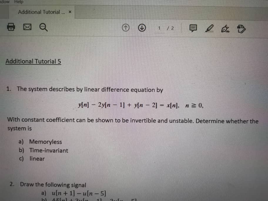Solved adow Help Additional Tutorial ... X 1 / 2 Additional | Chegg.com