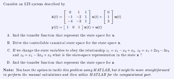 Solved Consider an LTI system described by | Chegg.com