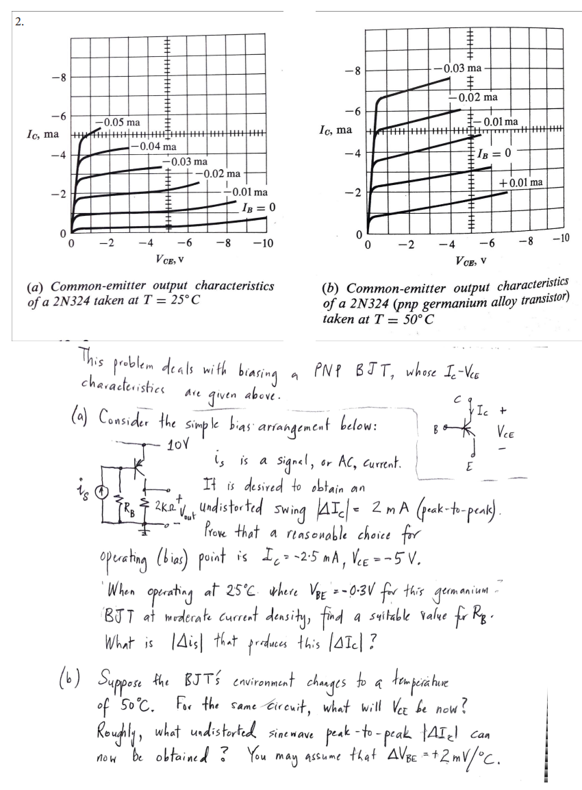(b) Common-emitter output characteristics of a 2N324 | Chegg.com
