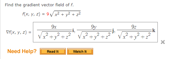 Solved Find the gradient vector field of f. | Chegg.com