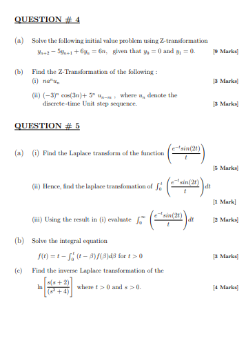 Solved (a) (i) State the first differentation theorem. [1 | Chegg.com