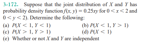 [Solved]: 3-172. Suppose that the joint distribution of X a