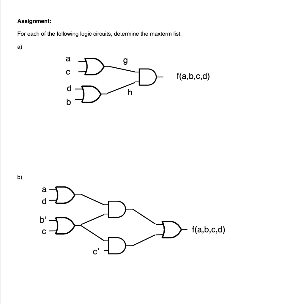 Solved Example: Find the maxterm list equivalent to the | Chegg.com