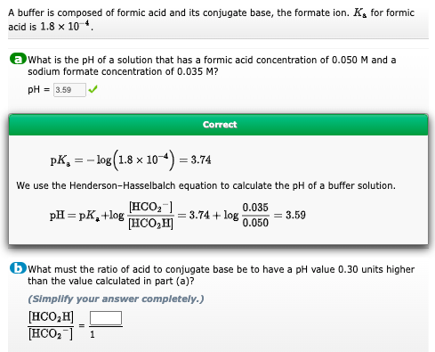 Solved A buffer is composed of formic acid and its conjugate | Chegg.com