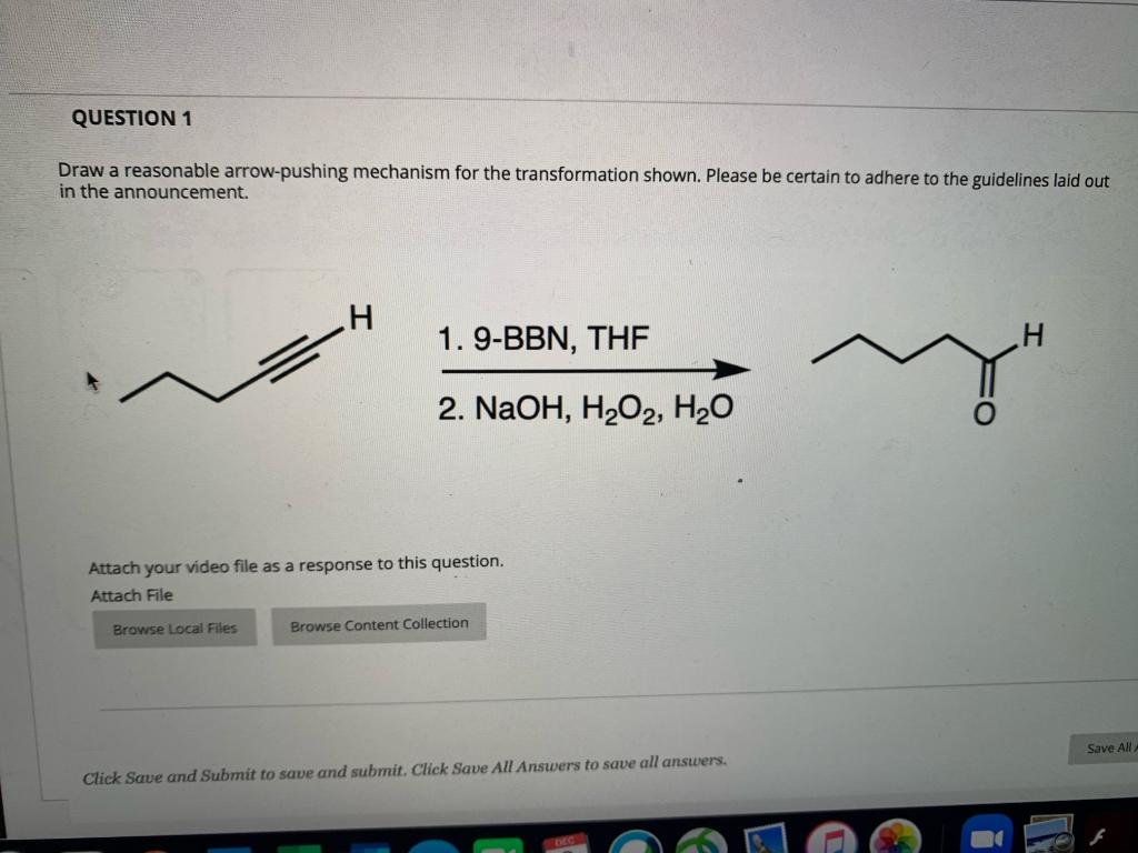 Solved QUESTION 1 Draw a reasonable arrow-pushing mechanism | Chegg.com