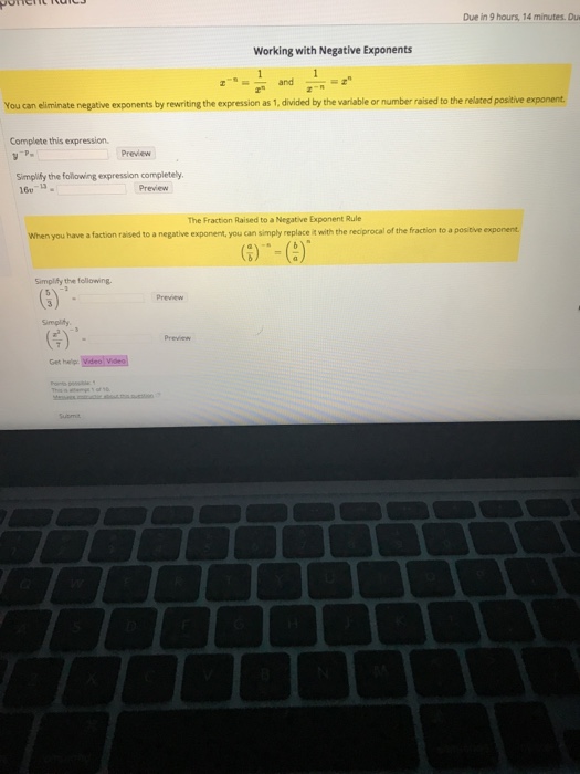 Solved Exponent Rules Due in 9 ho The Expanded Power Rule | Chegg.com
