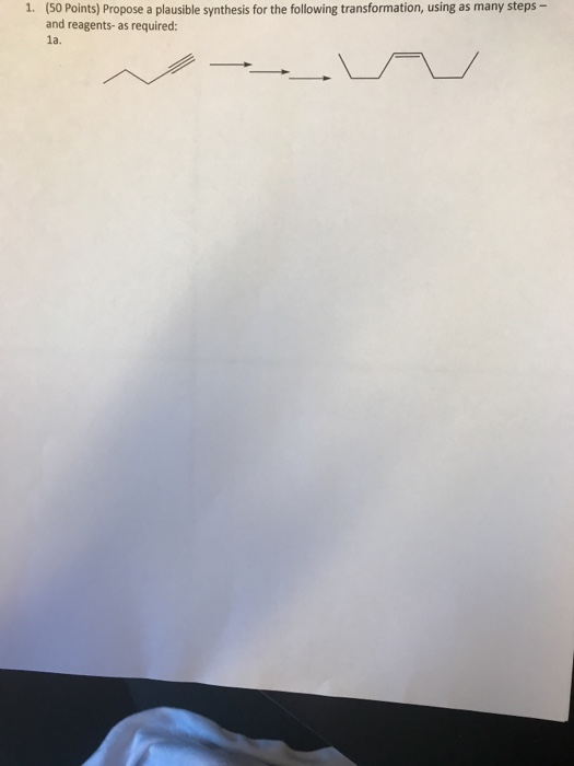 Solved (50 Points) Propose a plausible synthesis for the | Chegg.com