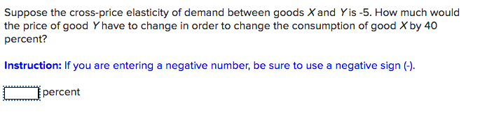 Solved Suppose the cross-price elasticity of demand between | Chegg.com