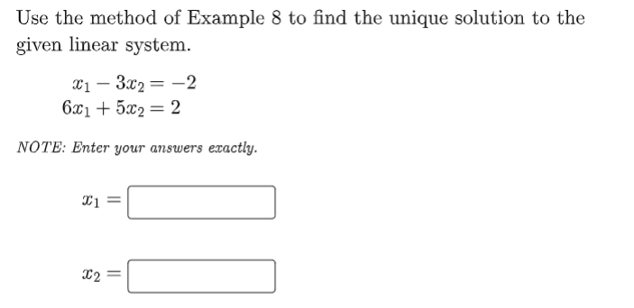 Solved Use the method of Example 8 to find the unique | Chegg.com