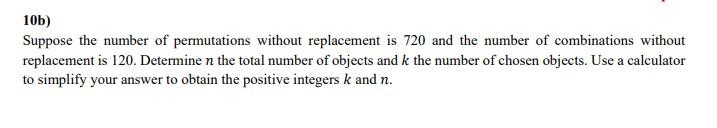 Solved 106) Suppose the number of permutations without | Chegg.com
