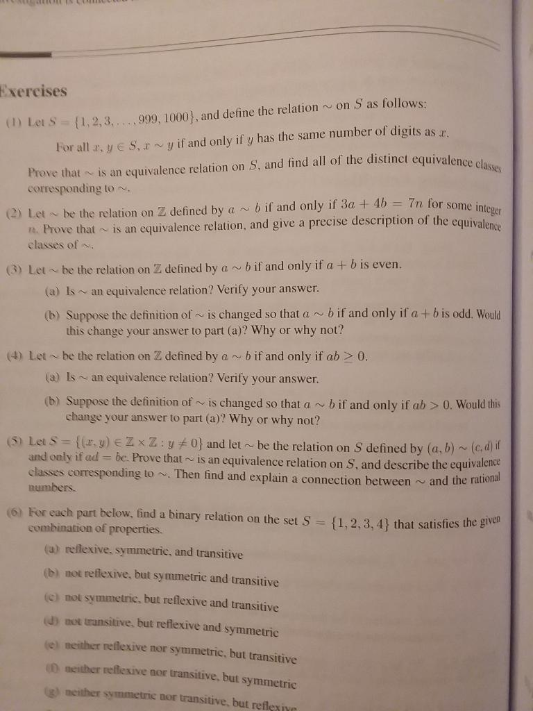 Solved Exercises (1) Let S = {1,2,3,...,999, 1000), and | Chegg.com