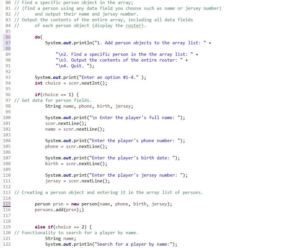 Solved 1st) For a SportsTeamRoster program in Java, please | Chegg.com