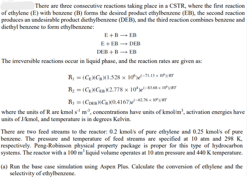 Solved There are three consecutive reactions taking place in | Chegg.com
