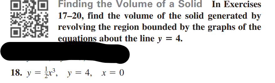 Solved Finding the Volume of a Solid In Exercises 17-20, | Chegg.com