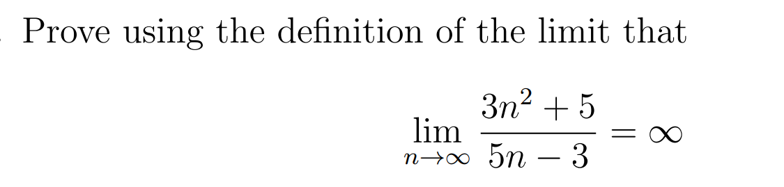 Solved Prove using the definition of the limit | Chegg.com