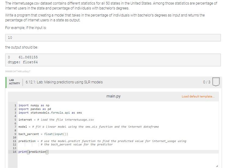Solved The internetusage.csv dataset contains different | Chegg.com