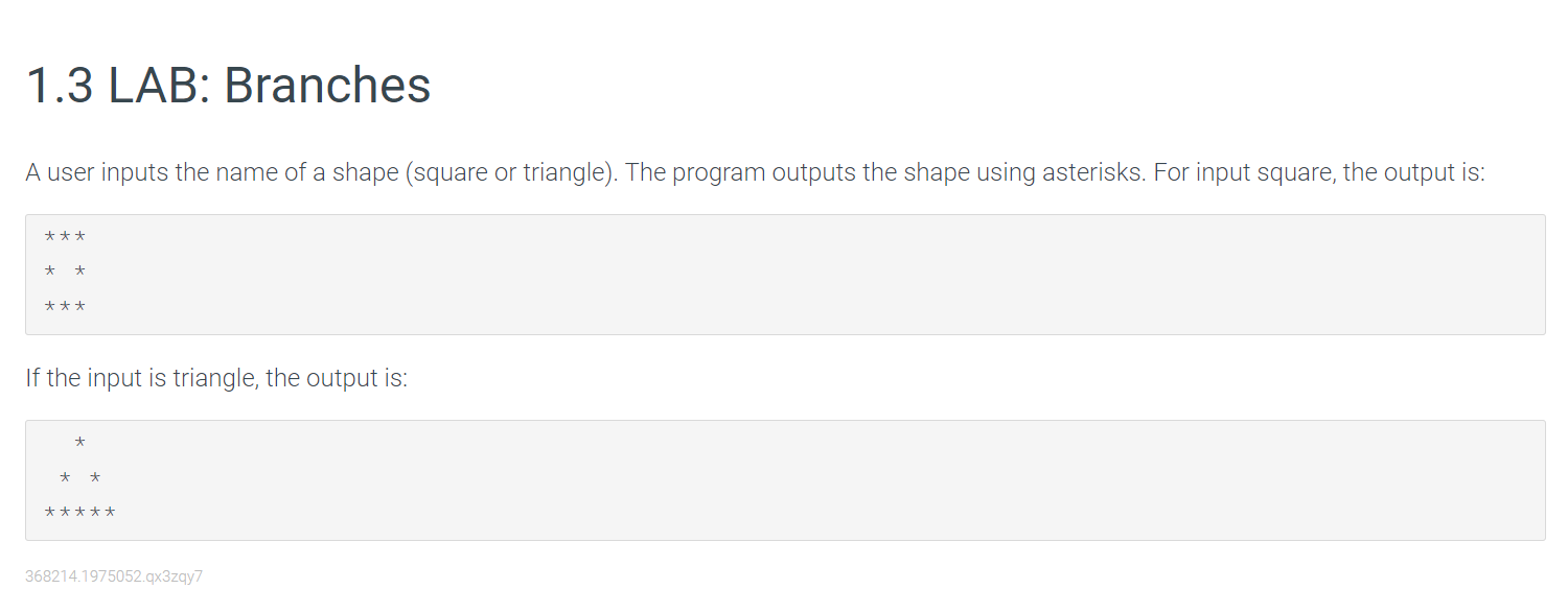 Solved 1.3 LAB: Branches C++ A user inputs the name of a | Chegg.com