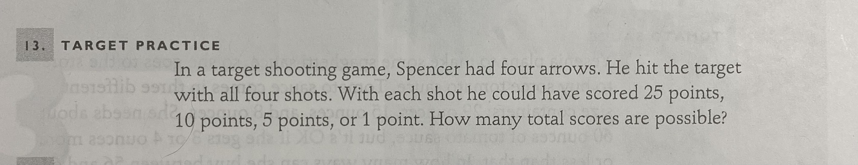 Solved 13. TARGET PRACTICE 1919 modo abs sonuo In a target | Chegg.com