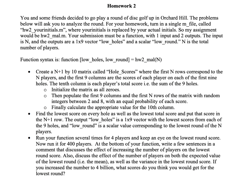 Solved Homework 2 You and some friends decided to go play a | Chegg.com