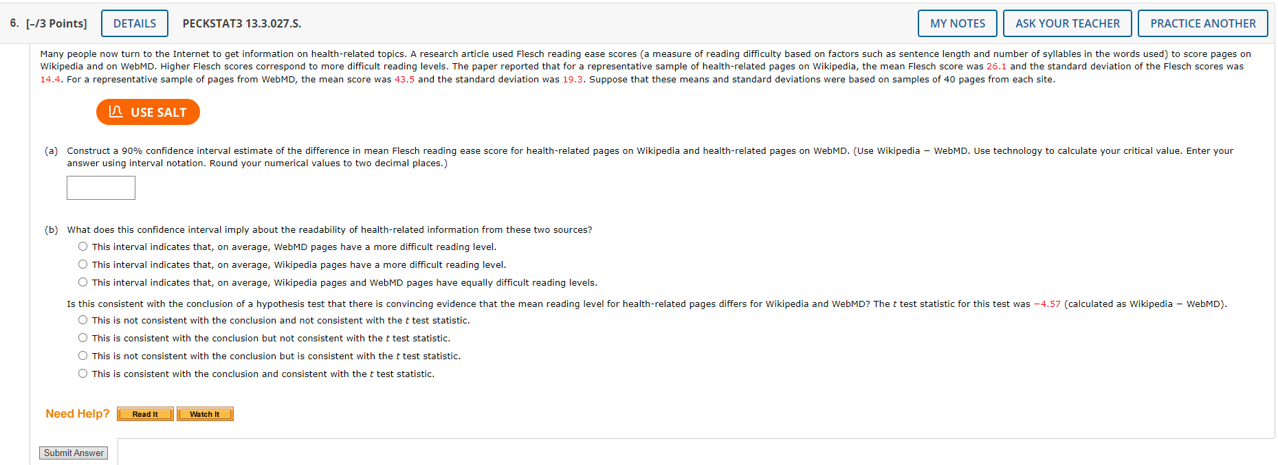 Solved answer using interval notation. Round your numerical | Chegg.com
