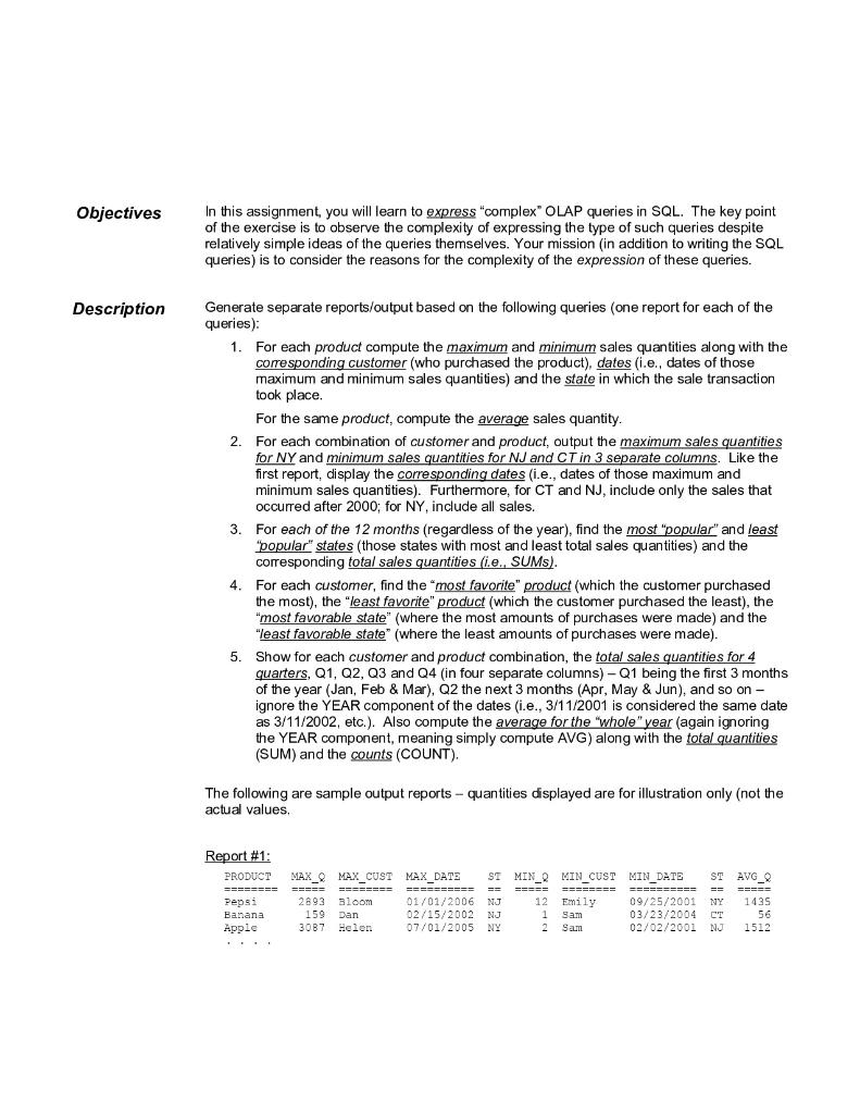 Solved table schema: create table sales ( | Chegg.com