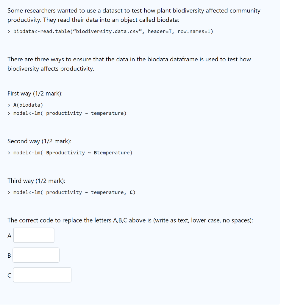 Solved Some researchers wanted to use a dataset to test how | Chegg.com