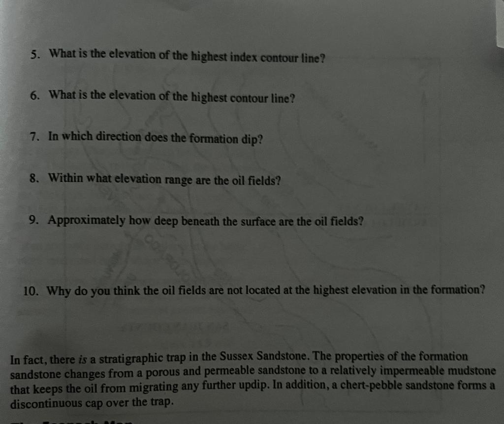Solved Flgure 14.8 Structure Contour. Map: Courtesy of USGS. | Chegg.com