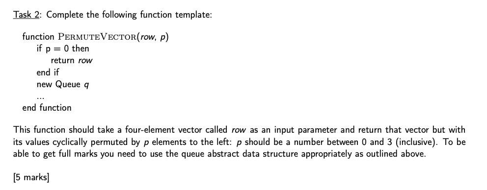 Solved Cyclic permutation of row vectors Consider the | Chegg.com