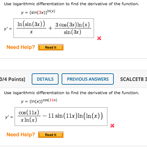 Solved Use logarithmic differentiation to find the | Chegg.com