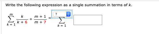Solved Write the following expression as a single summation | Chegg.com