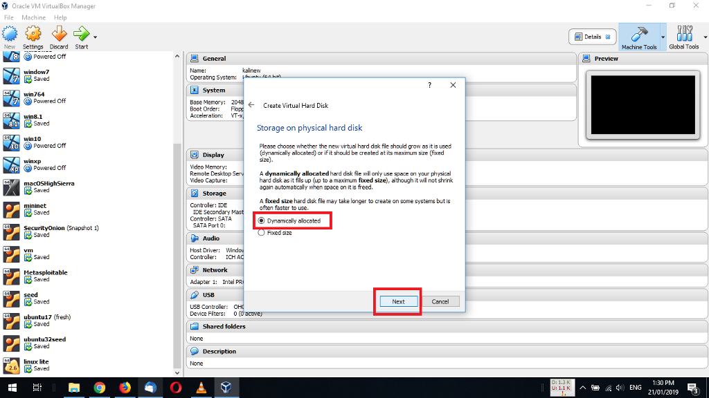 Solved Below is my already created Virtual Box Environment. | Chegg.com