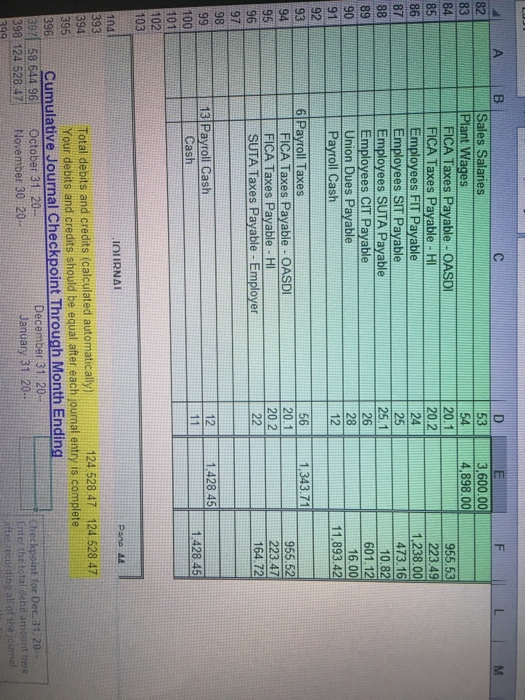 GIH JK MN 3 Excel Instructions CAUTION: Read Appendix | Chegg.com