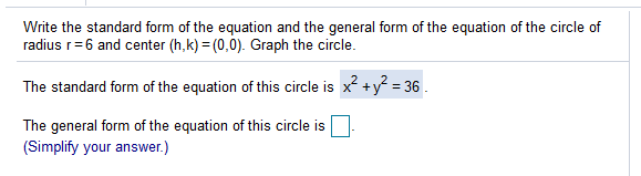 Solved Write the standard form of the equation and the | Chegg.com