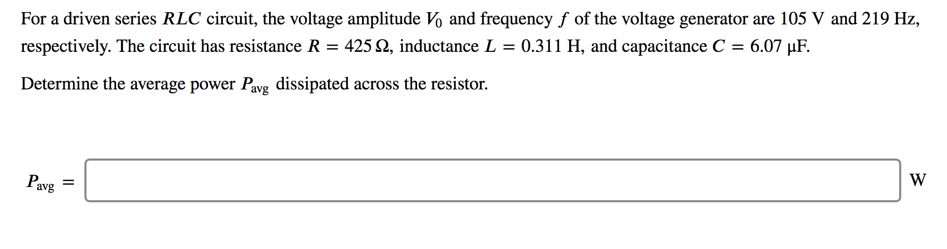 Solved For a driven series RLC circuit, the voltage | Chegg.com