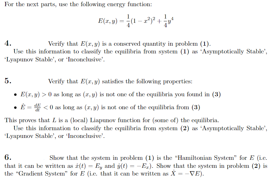 Solved 1. Find the Nullclines and equilibria for the system | Chegg.com