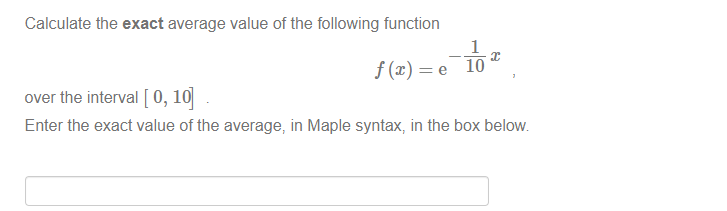 Calculate the exact average value of the following | Chegg.com