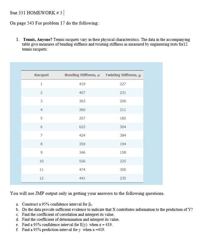 Solved Stat 331 Homework 5 On Page 543 For Problem 17 Do 