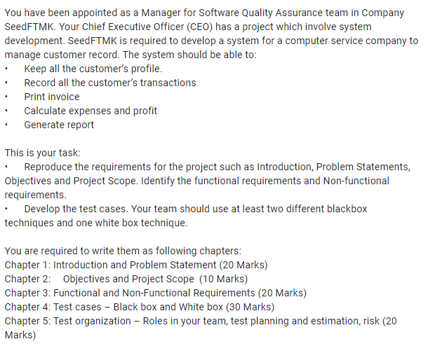 You have been appointed as a Manager for Software | Chegg.com