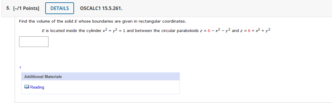Find the volume of the solid E whose boundaries are | Chegg.com